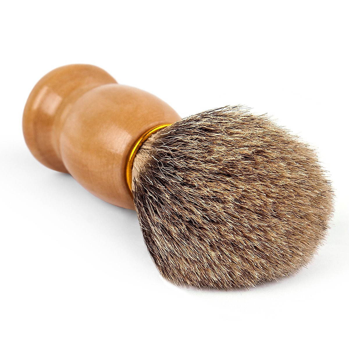 QSHAVE 100% Best Original Pure Badger Hair Shaving Brush Handmade. Real Wood Base. Perfect for Wet Shave, Safety Razor, Double Edge Razor
