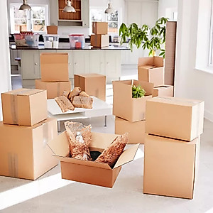 Besitek Honeycomb Packing Paper Wrap 15" x200' Sustainable Alternative to Bubble Cushioning Wrap for Moving/shipping/packing Roll with 20 Fragile Sticker Biodegradable & Fully Recylable