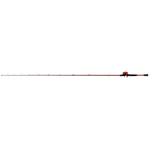 Lew's Mach Smash SLP 6'10"-1 Medium Heavy Left Hand Baitcast Combo, Red