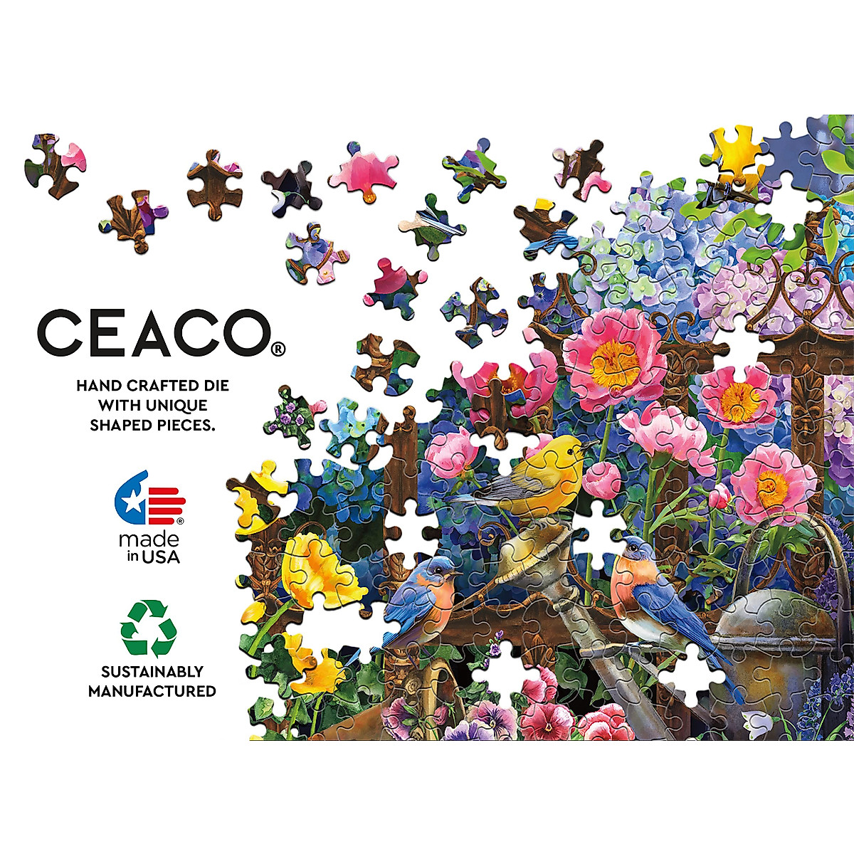 Ceaco - Gina Jane - Hydrangeas - Oversized 300 Piece Jigsaw Puzzle