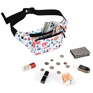 KAMO Fanny Pack, Waist Bag Sling Backpack Water Resistant Durable Polyester Small Outdoor Lightweight Crossbody Daypack for Women Men Lady Girl Teens