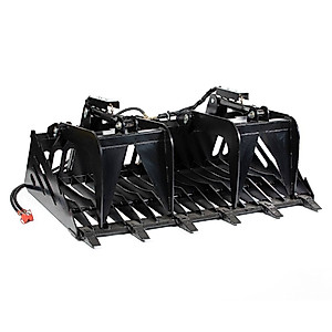 Titan Attachments 72" Skeleton Rock Grapple Rake Quick Tach Bucket Loader