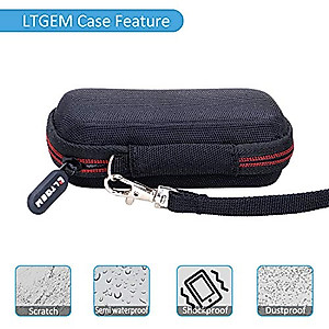 LTGEM EVA Hard Case for 48GB/72GB/16GB/EVISTR 32GB & Sony ICD-PX370/PX470/UX570 Digital Voice Recorder Voice Activated Recorder - Travel Protective Carrying Storage Bag (Case Only)