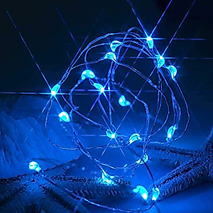 YIWOLIT Solar String Light Outdoor Waterproof, 2 Pack Each 33ft 100 LED 8 Modes Copper Wire Fairy Lights for Garden , Patio, Yard, Home, Wedding, Christmas, Halloween Decoration (Blue)