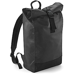 BagBase Tarp Waterproof Roll-Top Backpack (One Size) (Black)