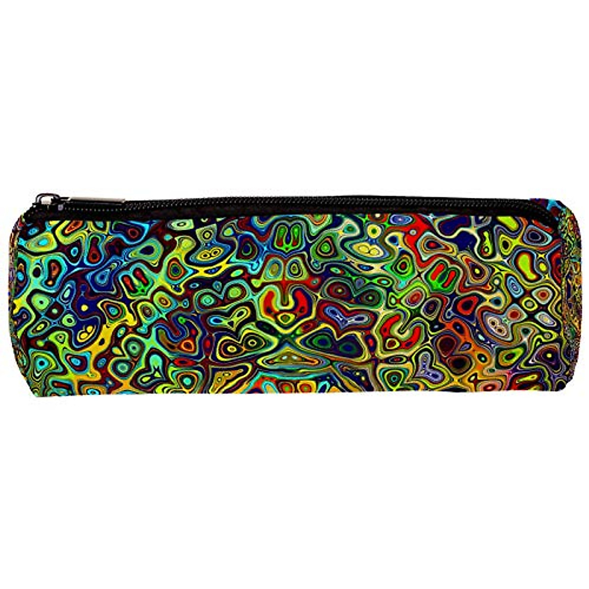 Colored Fractal Mandala Pencil Bag Pen Case Stationary Case Pencil Pouch Desk Organizer Makeup Cosmetic Bag for School Office