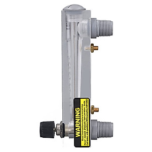 Turbine Flow Meter Flowmeter, Acrylic Transparent Liquid Flowmeter Panel, Counter Oil Fuel Flowmeter, Adjustable Fluid Flow Meter for Measure Kerosene Gasoline, 0.5-5GPM