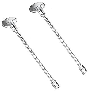 MOFLAME Outddor/Indoor Gas Valve Key for Gas Fire Pits and Fireplaces -8 inch Polished Chrome Gas Key Replacement Fits 1/4" Turn Ball Valve (Pack of 2)