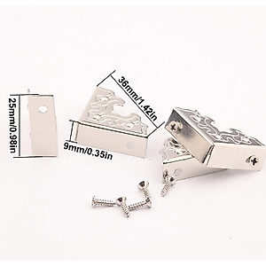 Table Corner Protection,Furniture Corner Guard,24 Pcs Desk Edge Safety Bumpers Iron Edge Cover Antique Furniture Corner Edge Guards,Jewelry Boxe