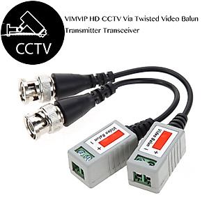 VIMVIP® 6 Pairs (12 Pcs) Mini CCTV BNC Video Balun Transceiver Cable