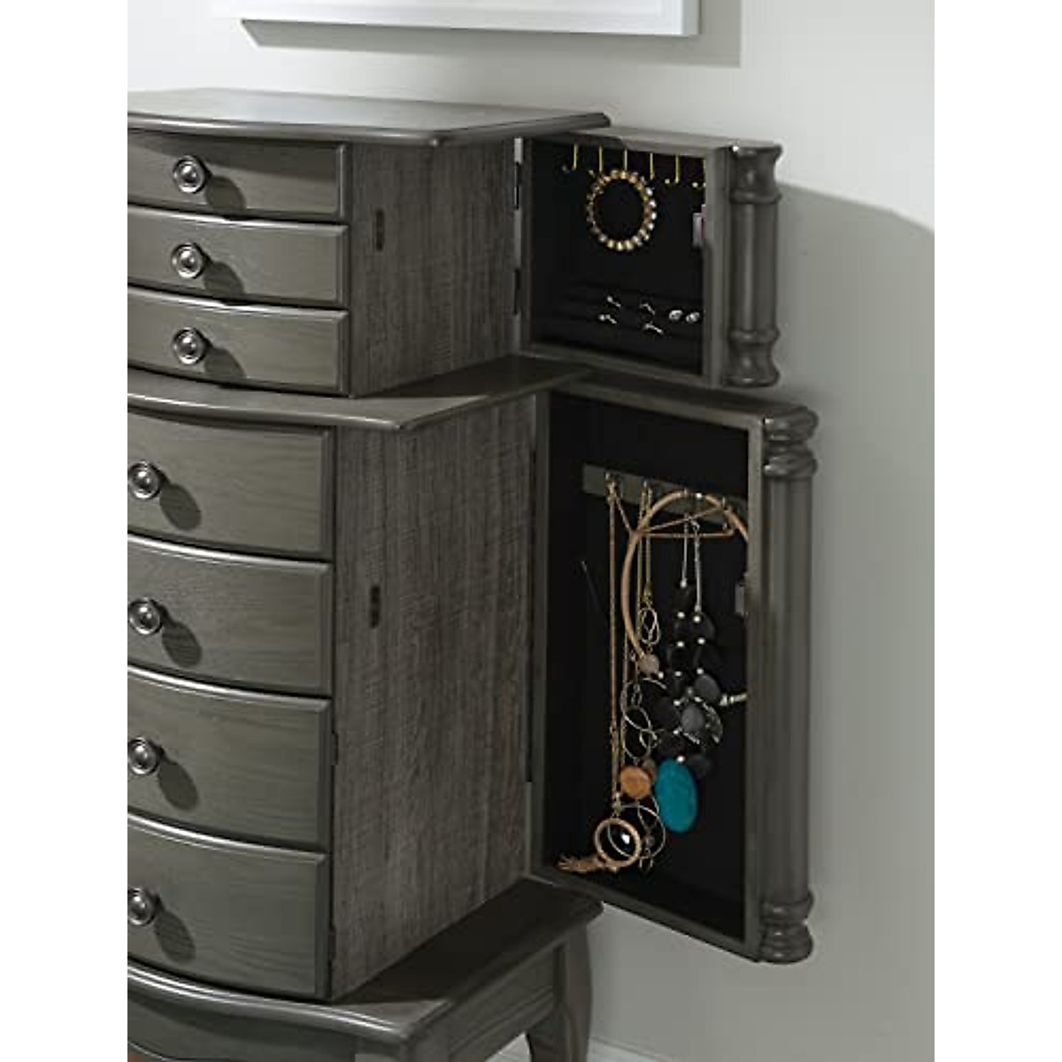 Powell Company Grey Wash Jewelry Powell Viola Armoire