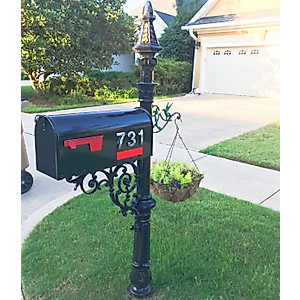 HopeWan Mailbox Numbers Self Adhesive, 2 Inch House Door Number Stickers for Apartment Office Room Address Sign, Silver Shiny, Chrome Plated, Pack of 1 Set, 10 Pcs.