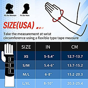 FEATOL Wrist Brace Carpal Tunnel for Women Men, Adjustable Night Sleep Support Brace with Splints Left Hand, Medium/Large