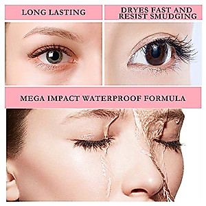 4D Silk Fiber Lash Mascara, Natural Smudge-proof & Waterproof , Black Thickening Lengthening No Clumping, Fuller Lashes, Lasting All Day (1 Tube 4D)
