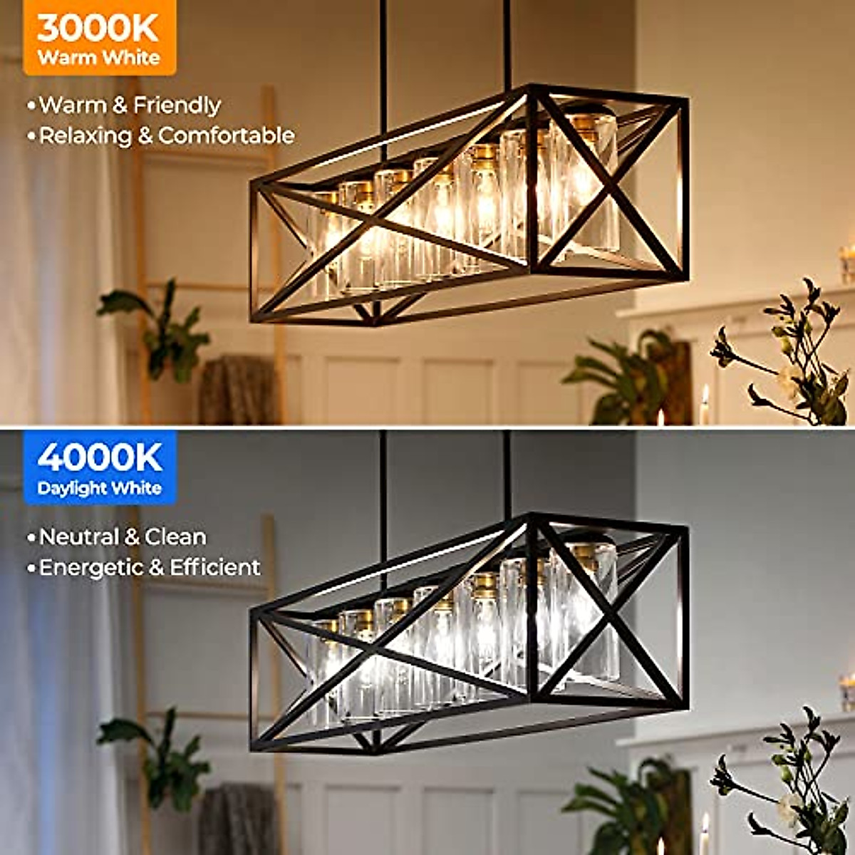 4-Pack Vintage 8W LED Edison Bulbs, 100W Equivalent, E26 Base ST64 LED Filament Light Bulbs Warm White 3000K High Brightness 1400Lumens, Antique Style Clear Glass for Home Bedroom Office, Non-Dimmable