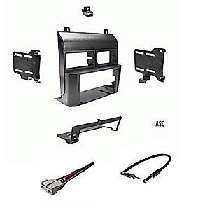 ASC Audio Car Stereo Dash Kit, Wire Harness, and Antenna Adapter for Installing a Double Din Radio for Some 1998-1994 Chevrolet GMC Pickup Truck SUV Suburban Blazer