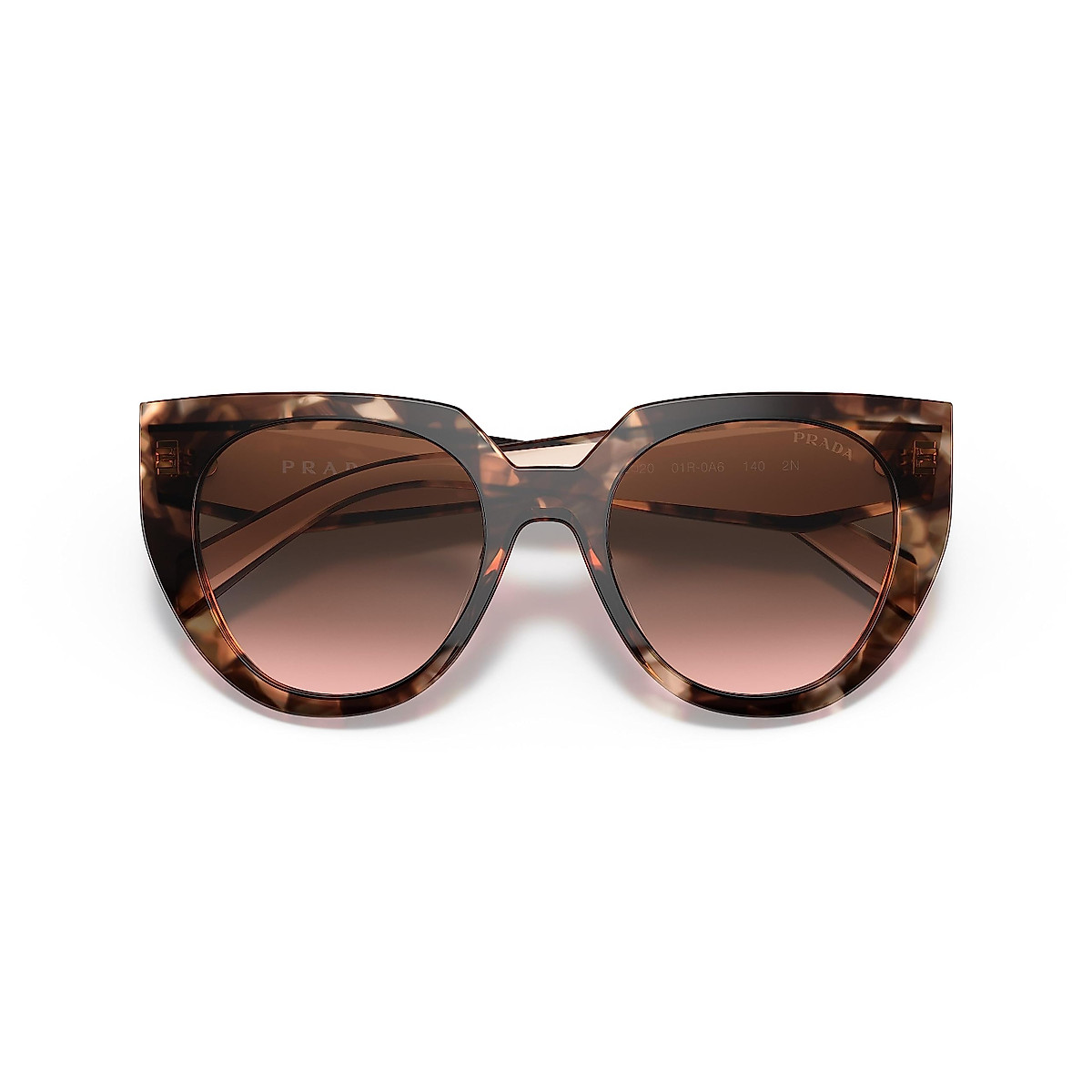 Prada PR 14WS Caramel Tortoise/Powder/Brown Gradient One Size