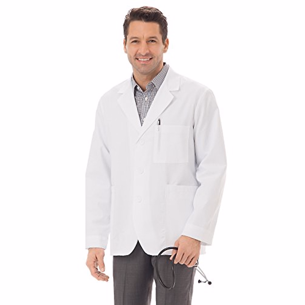 Meta 6119 Unisex 30" Lab Coat, White, M