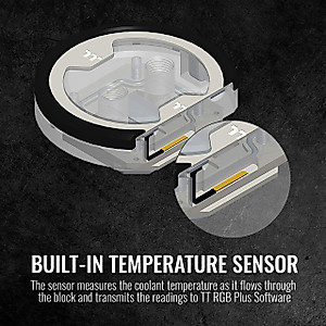 Thermaltake Pacific W7 Plus 16.8 Million RBG Color Software Enabled (TT RGB Plus/Alexa/Razer Chroma) AMD/Intel (LGA 1200) Built-in Temp Sensor CPU Water Block CL-W279-CU00SW-A