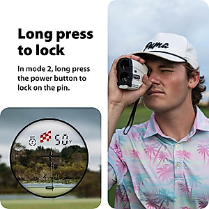 Gogogo Sport Vpro Laser Rangefinder for Golf & Hunting Range Finder 1200 Yard Distance Measuring with High-Precision Flag Pole Locking Vibration Function Slope Mode Continuous Scan