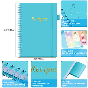 PECULA Recipe Book, Recipe Book to Write In Your Own Recipes, Blank Recipe Book, Recipe Notebook, Recipe Journal Hold 170 Recipes