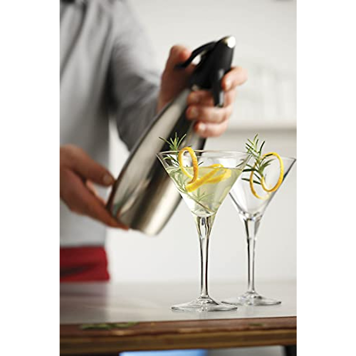 iSi North America Stainless Steel Soda Siphon, 1 Quart, Stainless