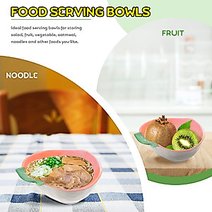 VOSAREA 5 Inches Decorative Half Peach Serving Fruit Salad Dessert Dish Bowl for Dipping Sauce Snacks Home Decor Meal Garnishing Fruit Vegetable Home Decor