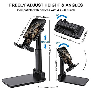 Boho Moon and Sun Mandala Tattoo Funny Foldable Desktop Cell Phone Holder Portable Adjustable Stand Desk Accessories