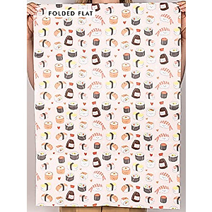 CENTRAL 23 Pink Wrapping Paper - Sushi Faces - 6 Gift Wrap Sheets - Trendy GiftWrap for Girls Women Teenagers - Eco and Recyclable