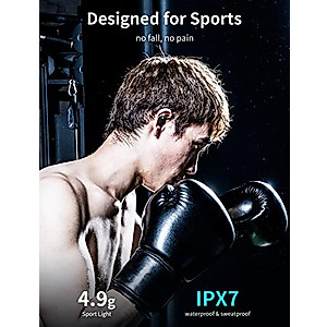 GUANGPONE Bluetooth Earbuds 5.3 in Ear Waterproof Sport Headphones 48 Playtimes Noise Cancelling Wireless Earbuds with Microphone Earphones for Gym Running Workout