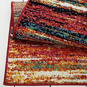 Home Dynamix Splash Cellis Rug, 5'2"x7'2", Orange/Blue/Cream