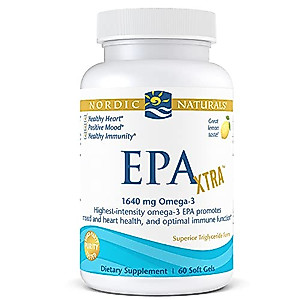 Nordic Naturals EPA Xtra, Lemon - 60 Soft Gels - 1640 mg Omega-3 - High-Intensity EPA Formula for Positive Mood, Heart Health & Healthy Immunity - Non-GMO - 30 Servings