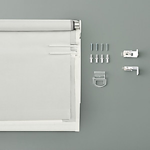 Sun Zero Seraphina Textured Total Blackout Cordless Roman Shade, 33" x 64", White