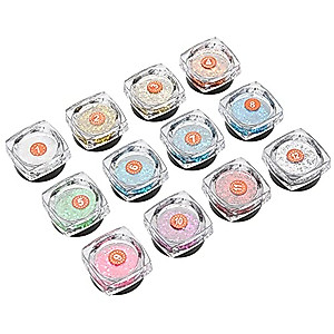 12 Colors/Set Nail Glitter Sequins, Splarkly Nail Sequins Manicure Paillettes Ultrathin Face Body Glitters DIY Decals Decoration