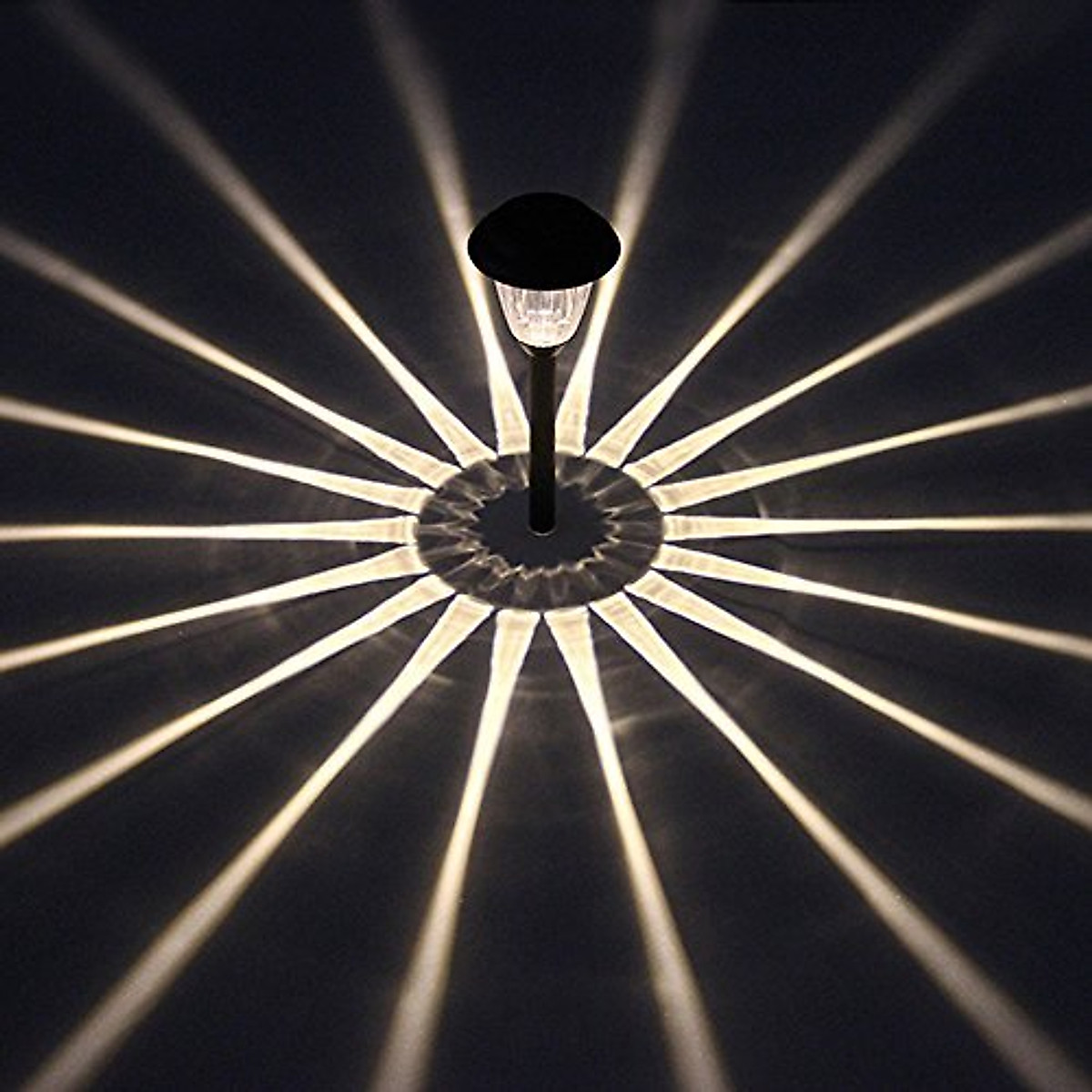 voona Solar Outdoor Pathway Lights Matt Black Stainless Steel Painted LED Lights for Garden Landscape Path Yard Driveway (black-8pack)