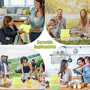 Viotiin Silicone Food Storage Containers with Airtight Lids, Set of 6, 8oz + 16oz + 24oz, Nesting Meal Prep Container for Lunch, Leftovers, Fruits, Dishwasher & Microwave & Freezer Safe, Green + Blue