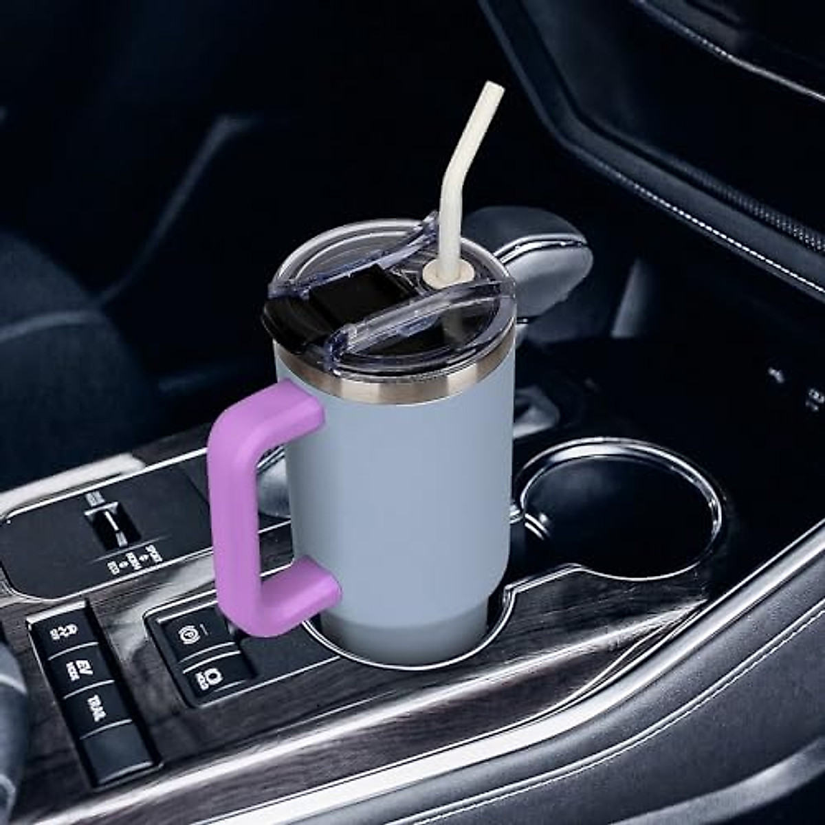 I LOVE My Pit Bull 40 Oz Car Cup Stainless Steel Travel Mug Leak-Proof Insulated Tumbler with Handle Violet-style