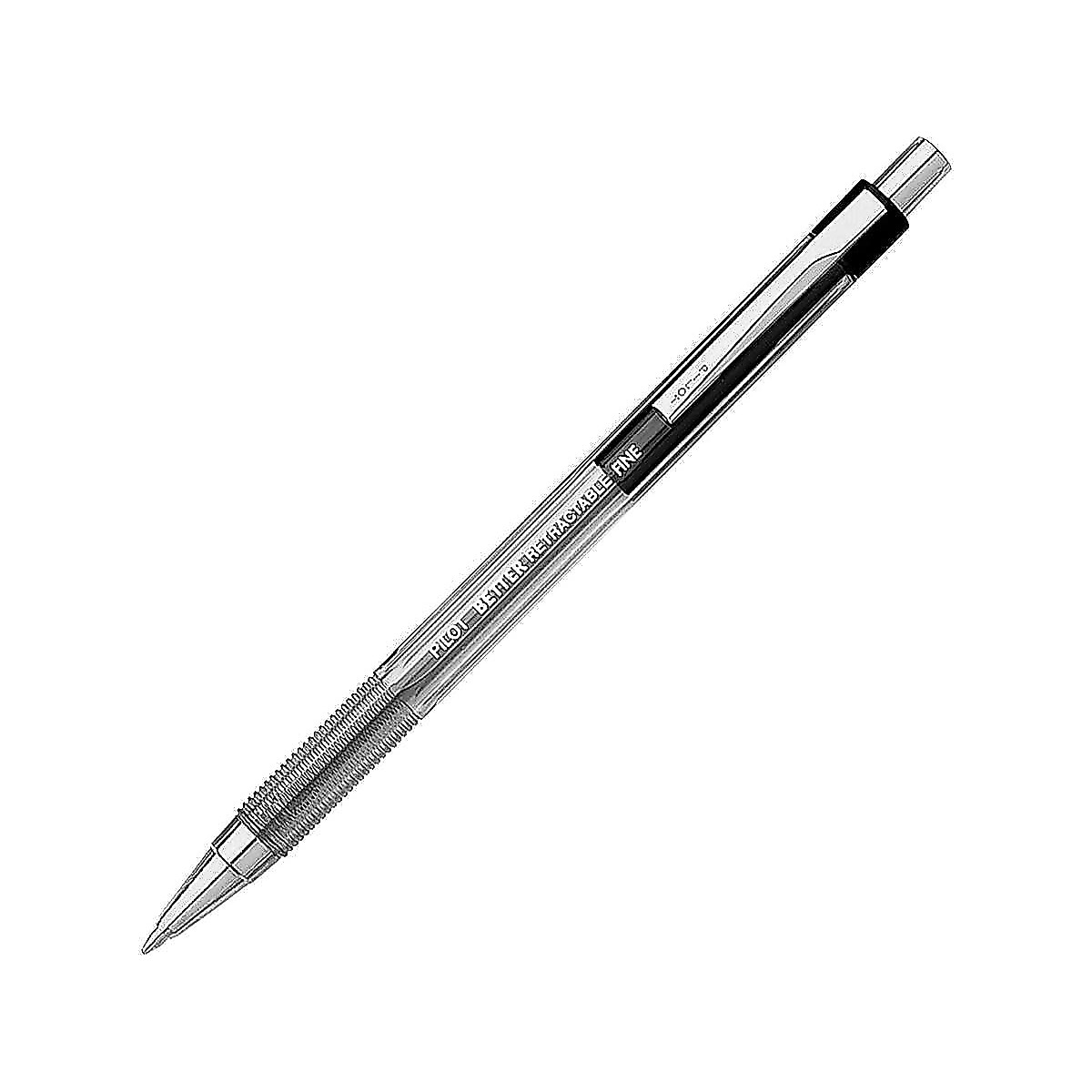PILOT Pen 30000 The Better Ball Point Pen Refillable & Retractable Ballpoint Pens, Fine Point, Black Ink, 12-Pack