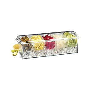 Prodyne Acrylic On-Ice Condiment, 1-Pack, Clear