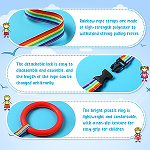 16 Pcs Toddlers Walking Ropes Preschool Walking Rope for Kids Colorful Line Safety Loops Detachable Transition Rope for Children's School Kindergarten Outdoor Supplies Wrist Leashes