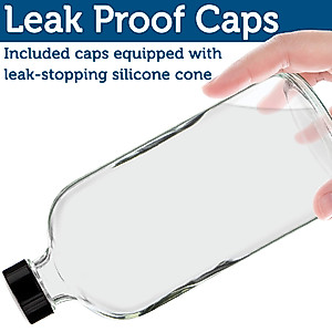 Sally’s Organics Clear Glass Spray Bottles - 6 Pack - 16oz Refillable Bottle for Laundry, Linen Sprays, Vinegar, Plant Misting & Hair Styling - Chemical-Resistant with Adjustable Mist & Stream Sprayer