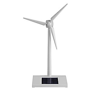 MAVIS LAVEN Solar Powered Wind Mill Model, Desktop Wind Turbine Toy, Science Teaching Tool for Children, Home Decor Ornament Windmill