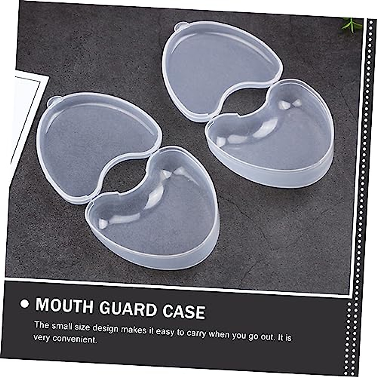 Healeved 6pcs Mouthguard Teeth Protector Cases Retainer Container Denture Holder Clear Stand Clear Plastic Organizer Bins Plastic Stand Dentures Storage Cases Clear Mouth Guards Tooth Box