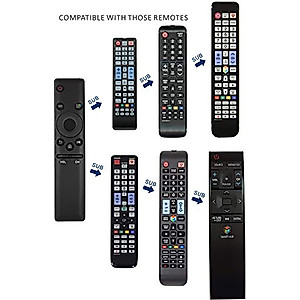 Universal Remote Control for All Samsung TV NEO LED QLED UHD SUHD HDR LCD Frame Curved HDTV 4K 8K 3D Smart TVsV and UN32/40/43/49/50/55/58/65/75 KS Models with 1 Year Warranty