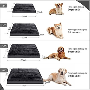 Vonabem Small Dog Bed Washable with Removable Cover Waterproof, Dog Crate Beds for Small Dogs Cats, Soft Flannel Anti-Slip Pet Beds Kennel Pad 24 inch