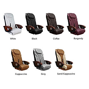 Viggo II Shiatsulogic Pedicure Chair Metallic Gold w/Discharge Pump Stylish Pedicure Tub with Pipe-Less Magnetic Jet Pedicure Spa, EXR Chair Coffee