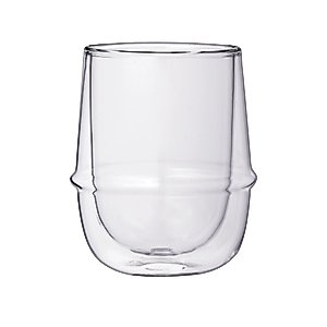 KINTO 23107 KRONOS Double Wall Coffee Cup, 8.5 fl oz (250 ml), Heat Resistant Glass, Microwave and Dishwasher Safe, Gift, Present