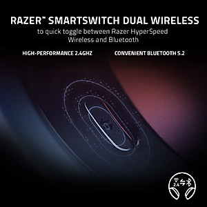 Razer Barracuda Wireless Gaming & Mobile Headset (PC, PlayStation, Switch, Android, iOS): 2.4GHz Wireless + Bluetooth - Integrated Noise-Cancelling Mic - 50mm Drivers - 40 Hr Battery - Black