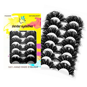 Zoe eyelashes (Dense) Mink Lashes Soft and skin friendly 25MM Long Dramatic，Wispy Clear Band Extension Volume Fluffy Fake Eyelashes 7 pairs