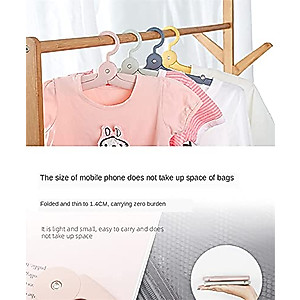 Travel Hangers Foldable - Portable Hangers, Multi-Functional & Mini Hanger for Women Travel - 2 Pack of Drying Cloth Hangers (Pink)